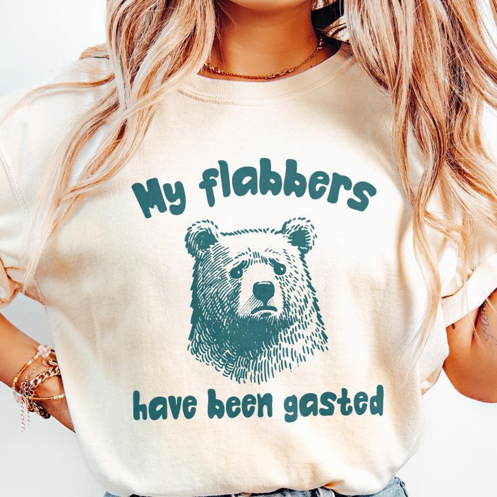 All of My Flabbers Are Gasted PNG, Funny Bear Sublimation Digital ...