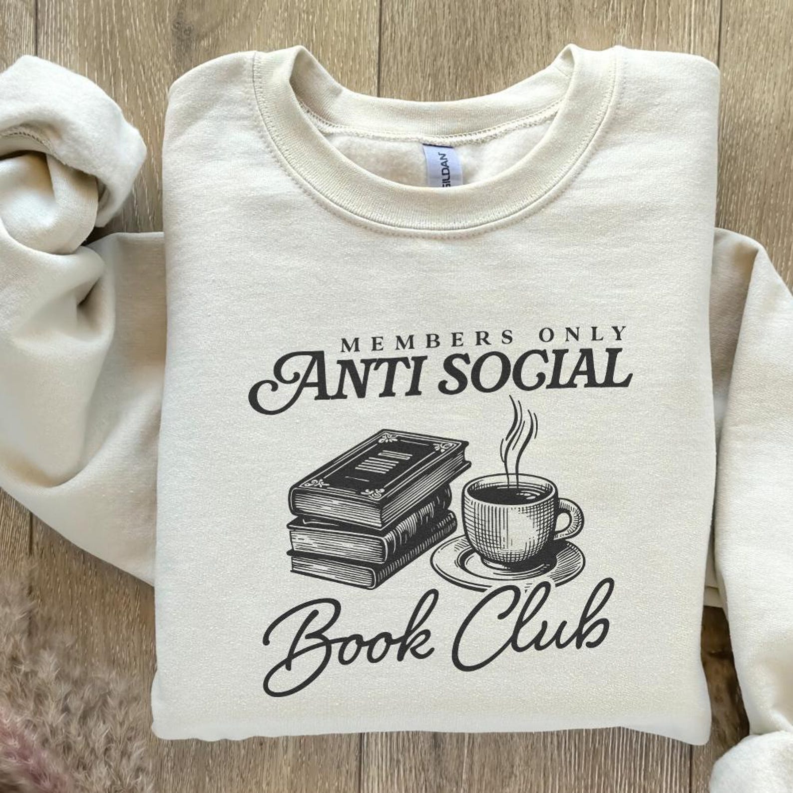 Anti Social Book Club PNG, Introverted Reader Design (digital Download ...