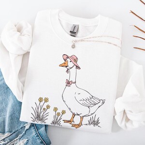 Spring Silly Goose PNG Digital Download, Retro Cottagecore Trendy Art ...