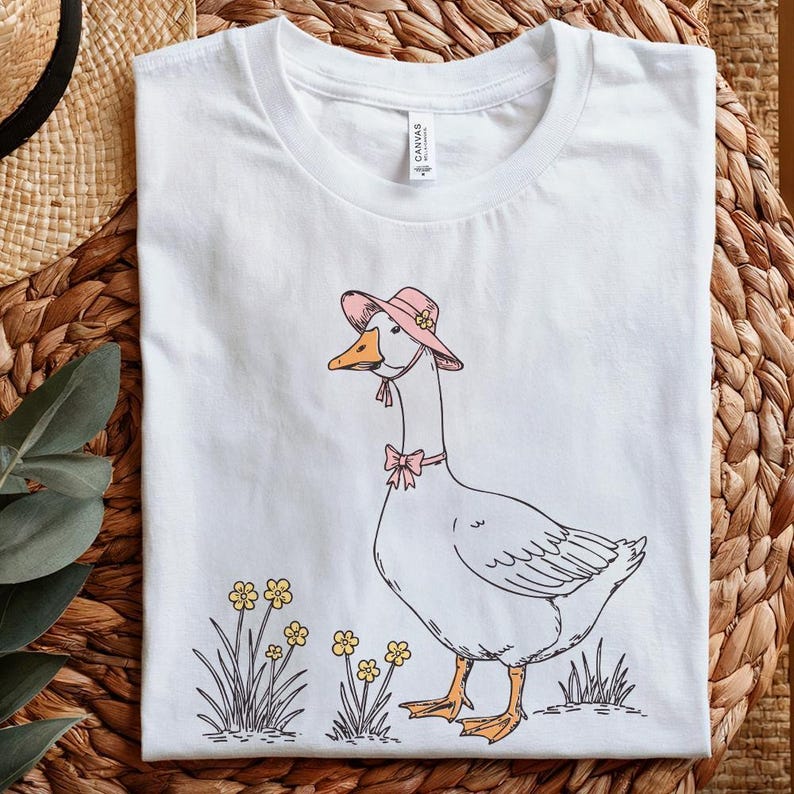 Spring Silly Goose PNG Digital Download, Retro Cottagecore Trendy Art ...