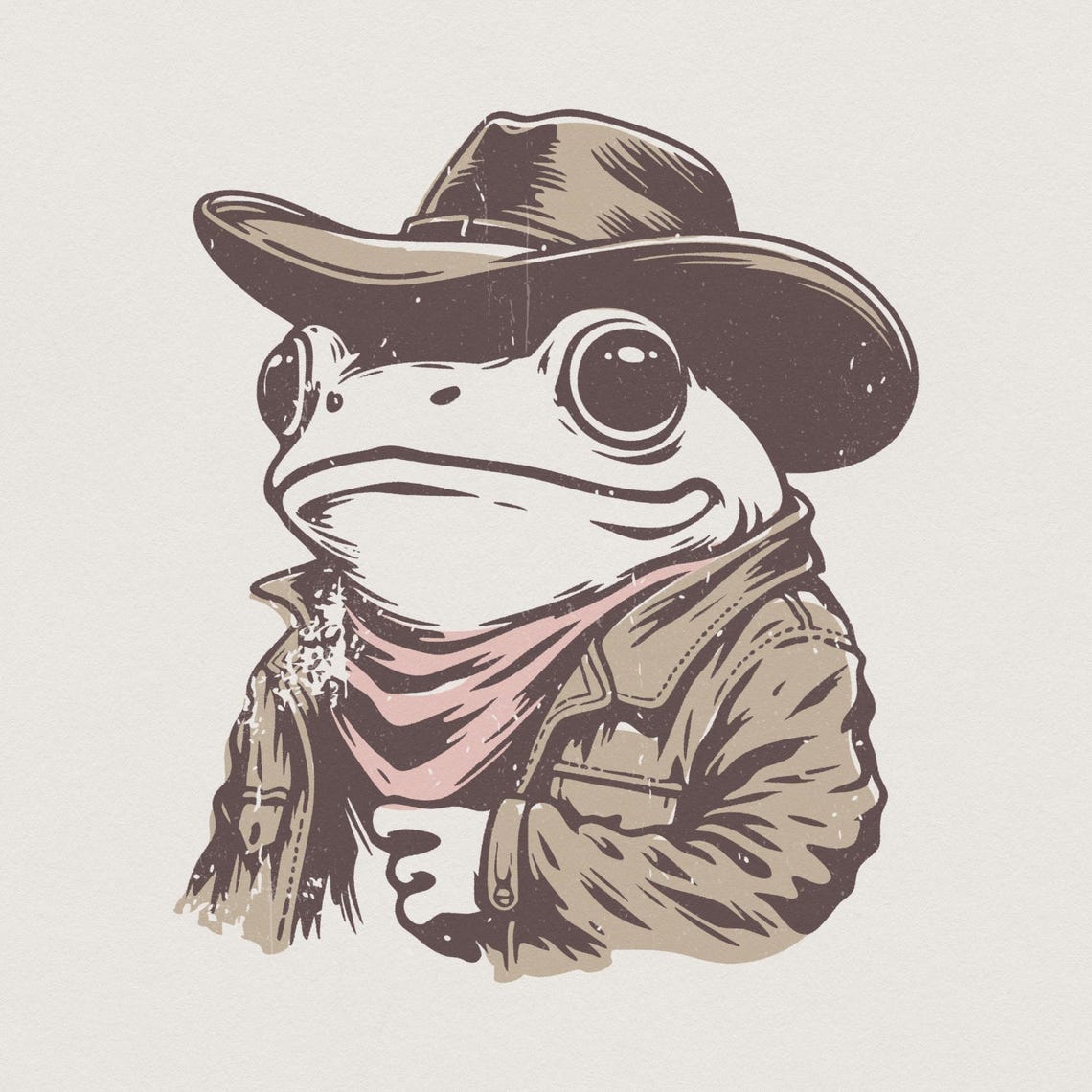 Cowboy Frog PNG, Funny Meme PNG, Trendy Frog Design, Western Humor ...