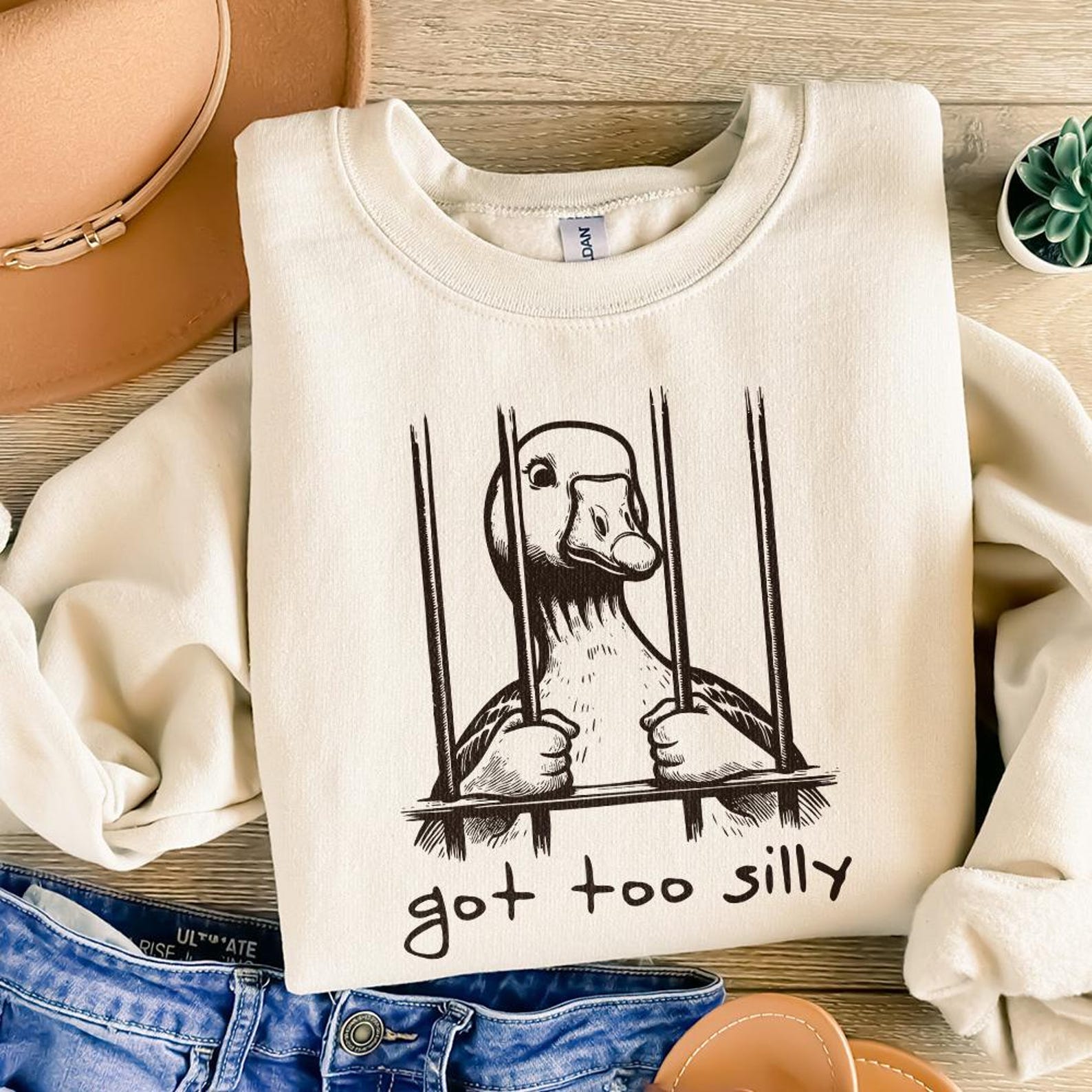 Silly Goose 'got Too Silly' PNG, Funny Animal Art (digital Download) - Etsy