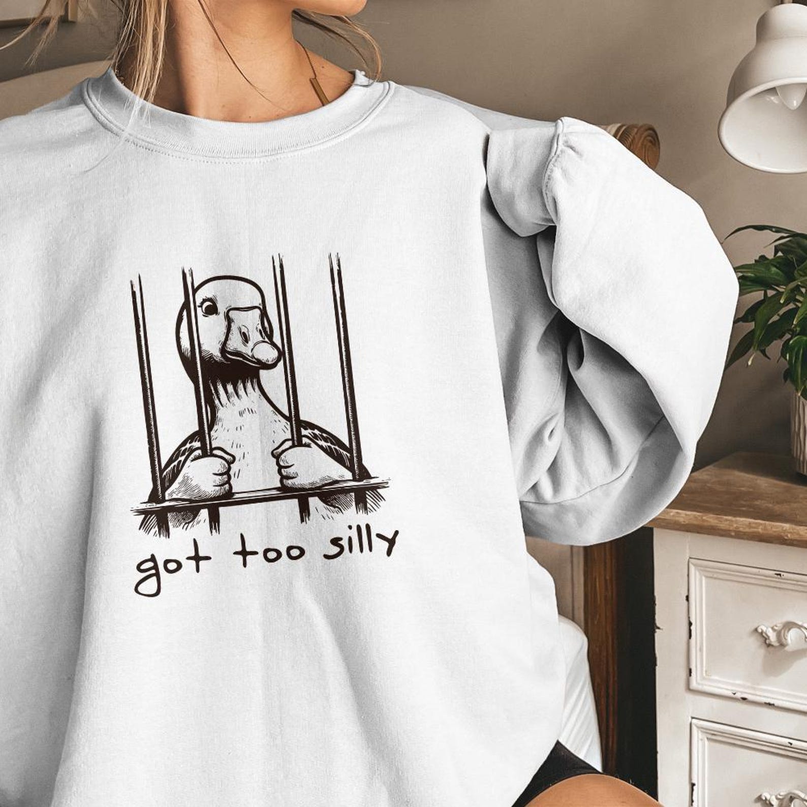 Silly Goose 'got Too Silly' PNG, Funny Animal Art (digital Download) - Etsy