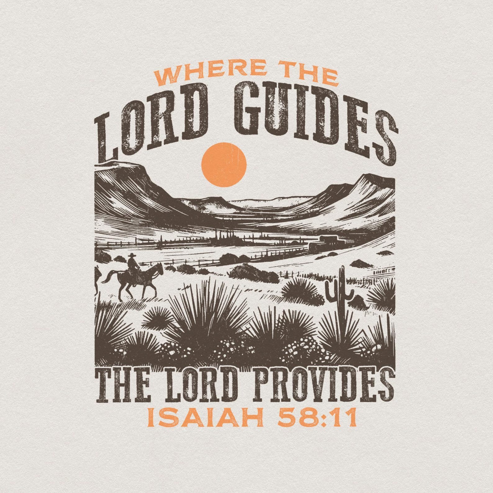 The Lord Provides Christian PNG, Vintage Bible Verse Sublimation, Retro ...