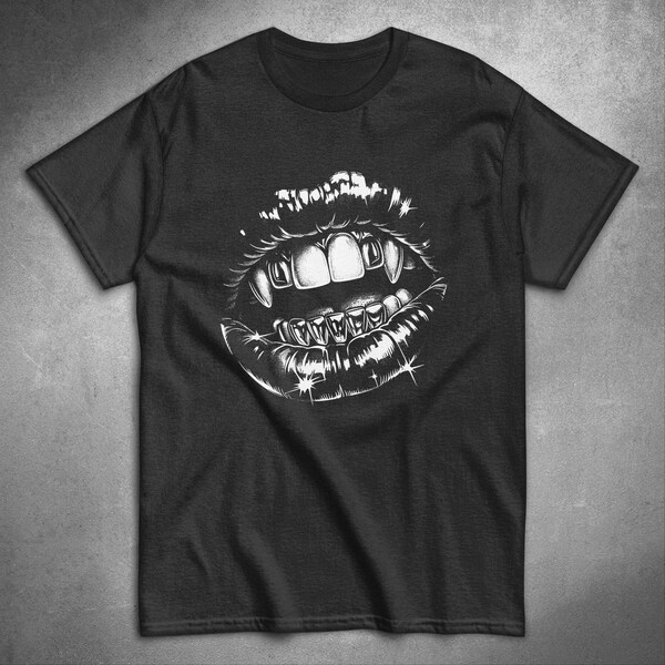 Y2k Mouth T Shirt - Etsy
