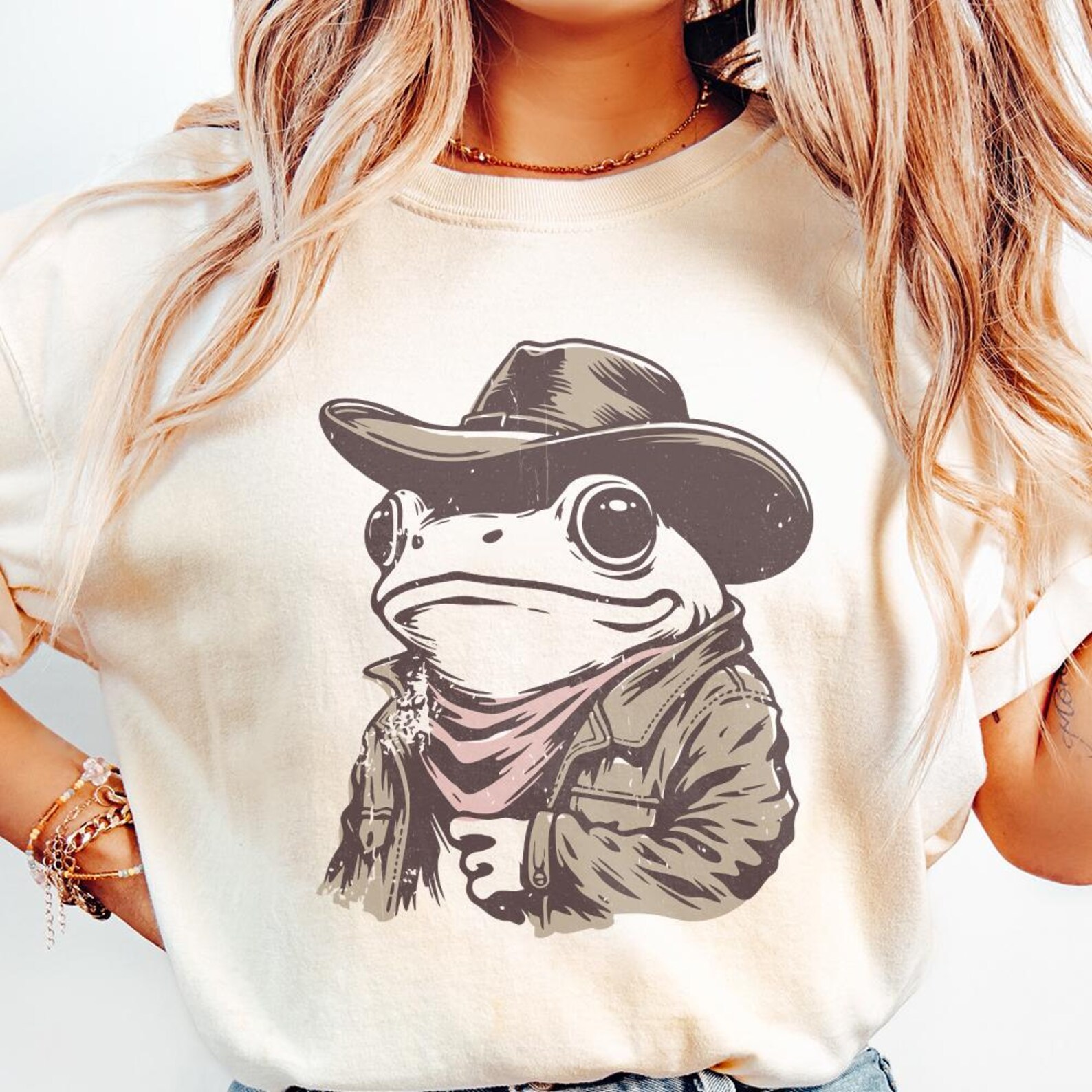 Cowboy Frog PNG, Funny Meme PNG, Trendy Frog Design, Western Humor ...