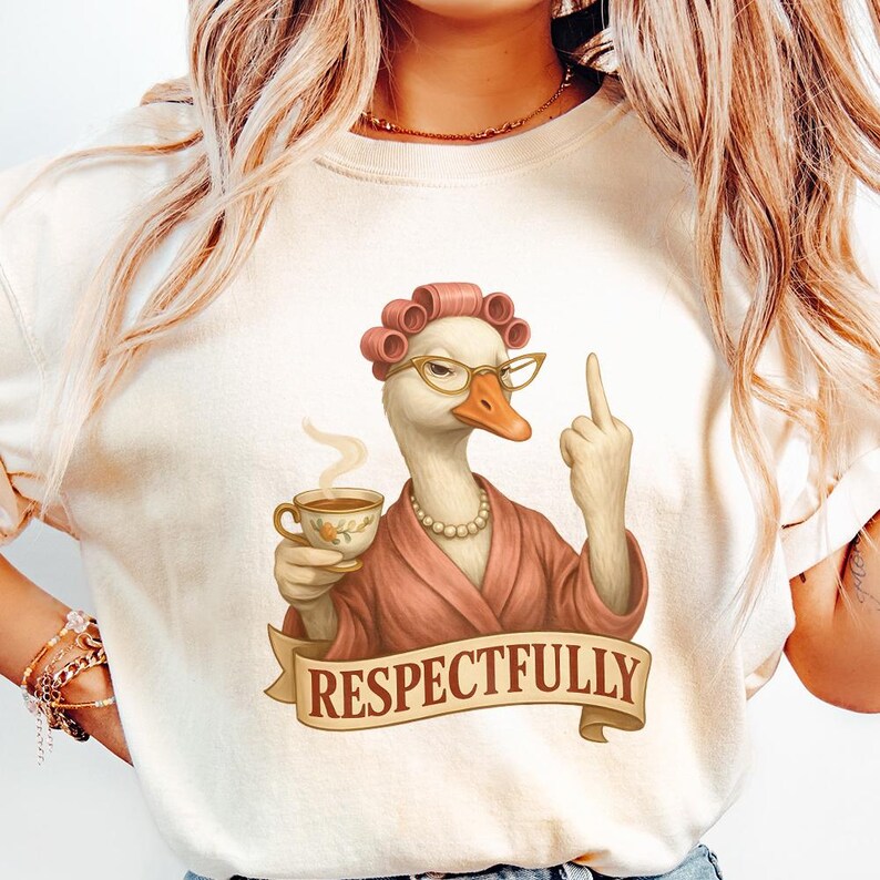 Funny Goose PNG, Sassy Goose Clipart, Middle Finger Sublimation, Adult ...