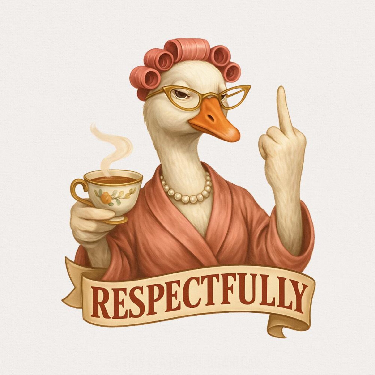 Funny Goose PNG, Sassy Goose Clipart, Middle Finger Sublimation, Adult ...