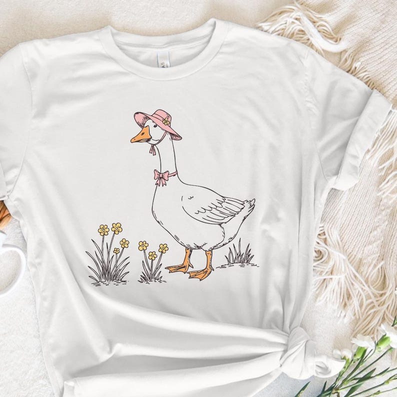 Spring Silly Goose PNG Digital Download, Retro Cottagecore Trendy Art ...