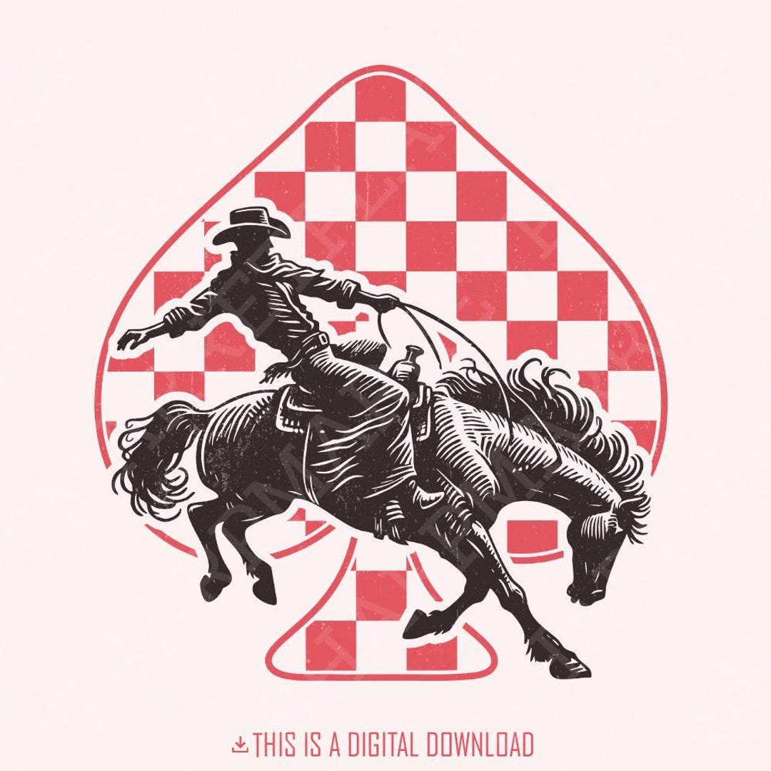 Western Cowboy PNG, Rodeo Png, Cowboy ACE, Country Cowboy PNG, Retro ...