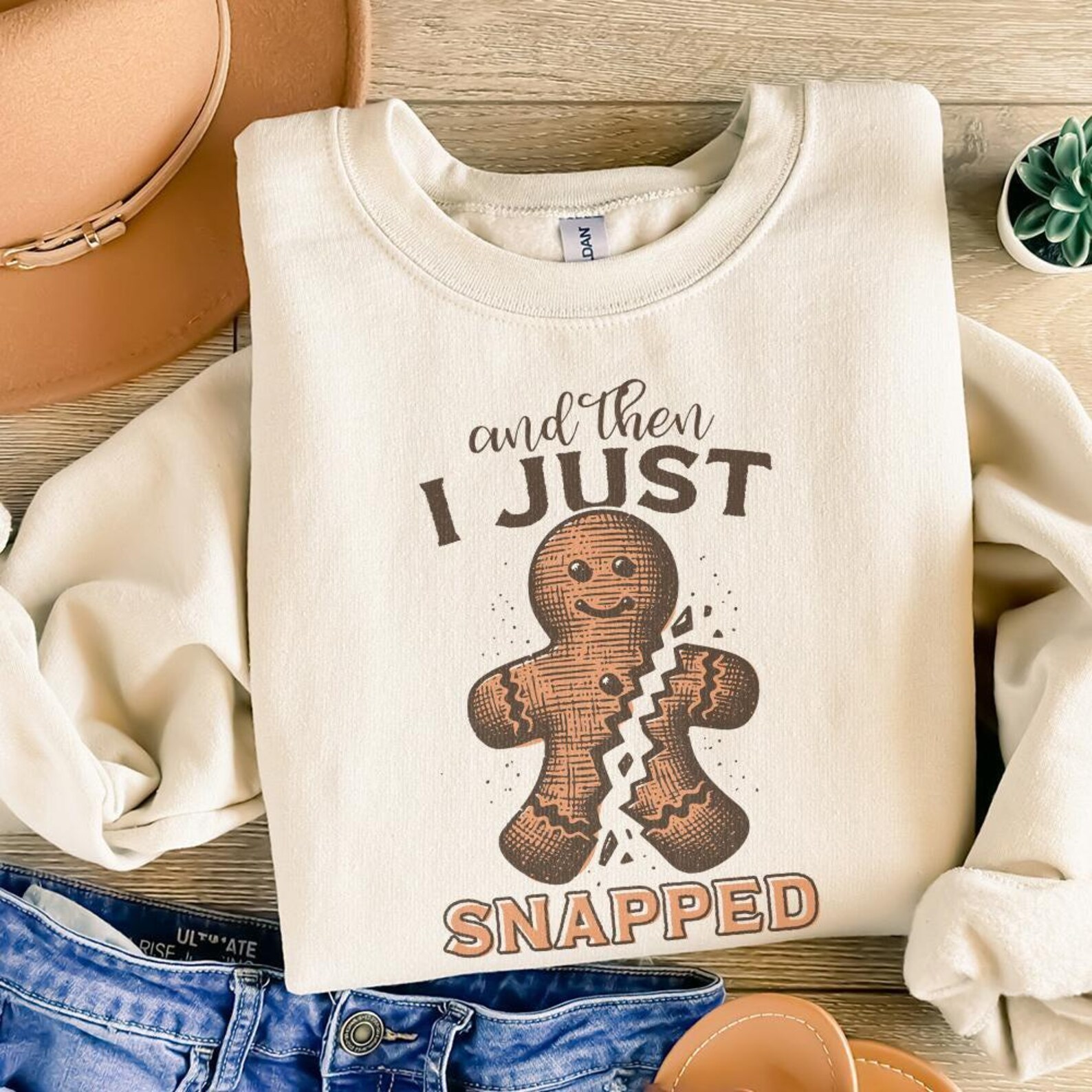 I Just Snapped PNG, Digital Download, Gingerbread, Funny, Christmas ...