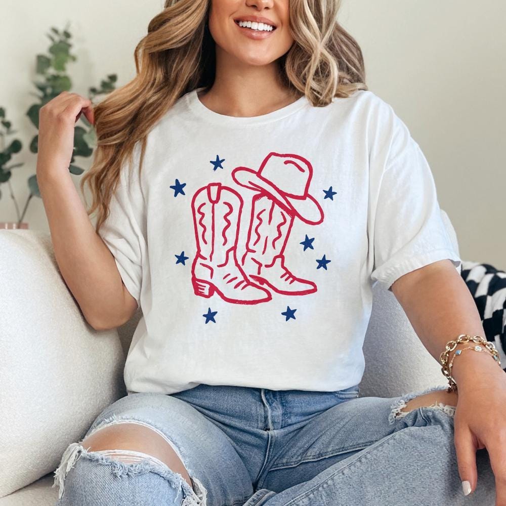Coquette Cowgirl PNG, Preppy Country 4th, Aesthetic Fourth of July ...