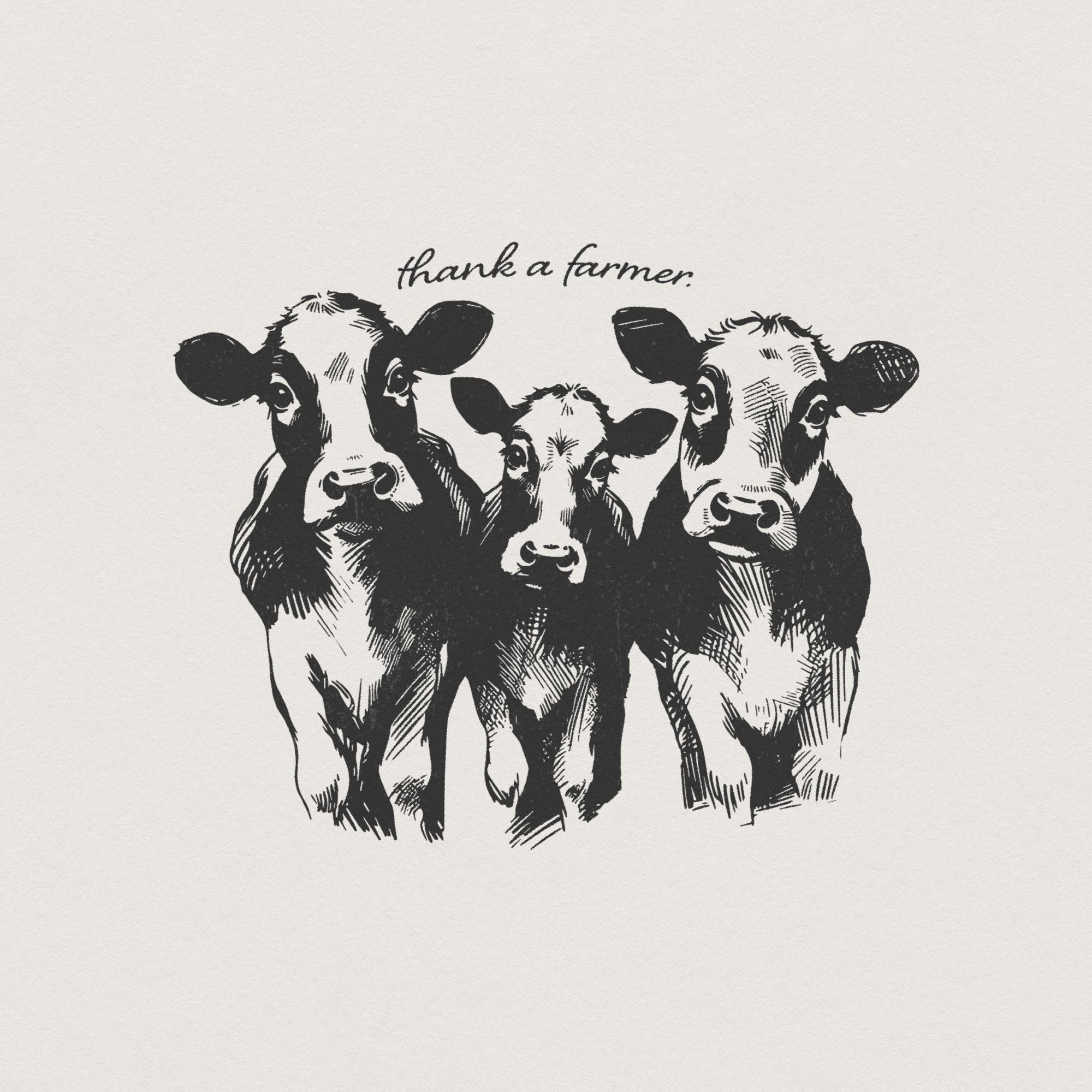 Thank a Farmer Cows PNG, Support Local Farming (digital Download) - Etsy