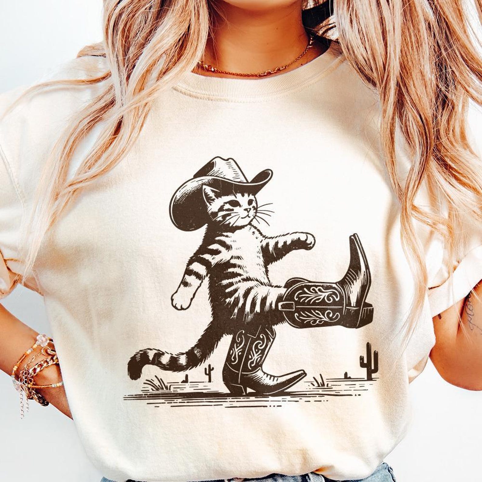 Funny Cowboy Cat PNG, Retro Western Clipart (digital Download) - Etsy