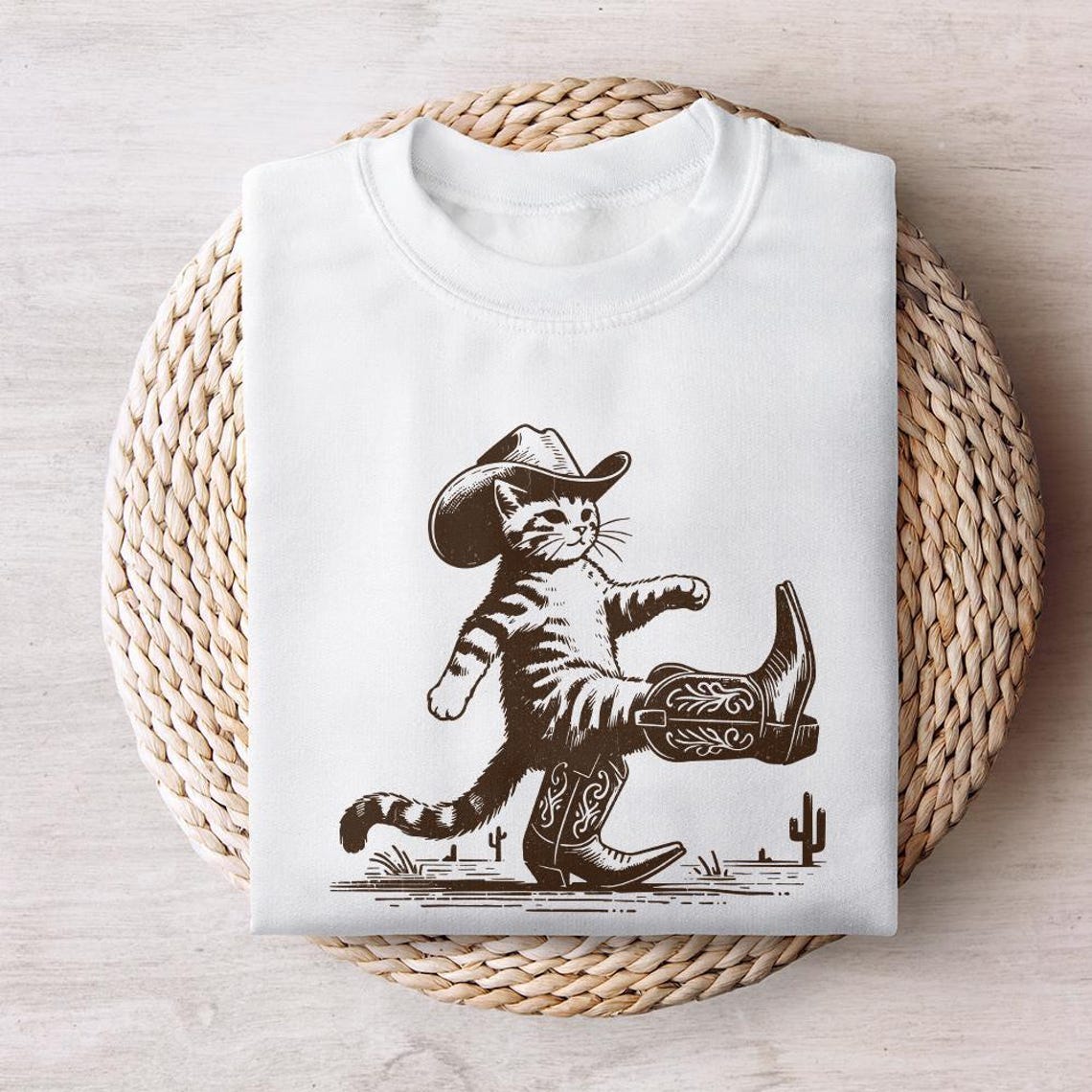 Funny Cowboy Cat PNG, Retro Western Clipart (digital Download) - Etsy