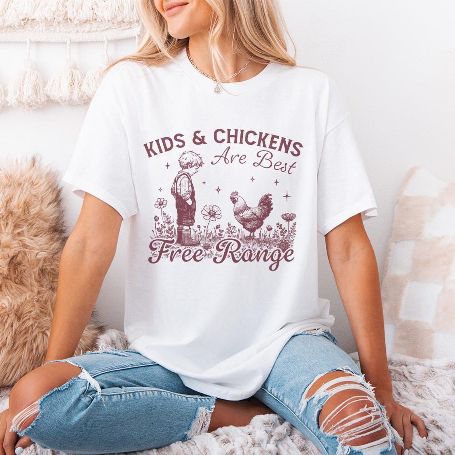 Free Range Farm Kid Design, Homestead PNG, Vintage Farm Life Digital ...
