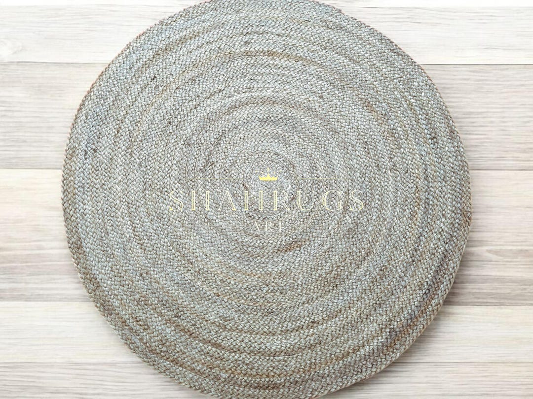Handmade Round Jute Rug: Braided Boho Floor Mat - Etsy