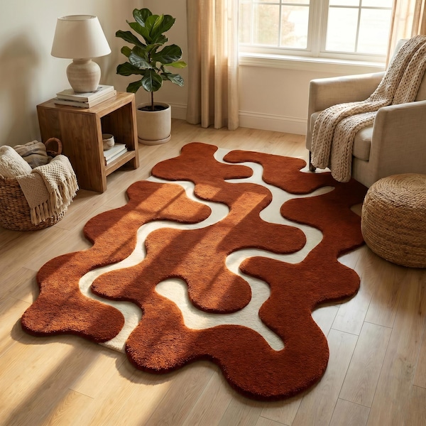 Terracotta/cream Rug - Etsy