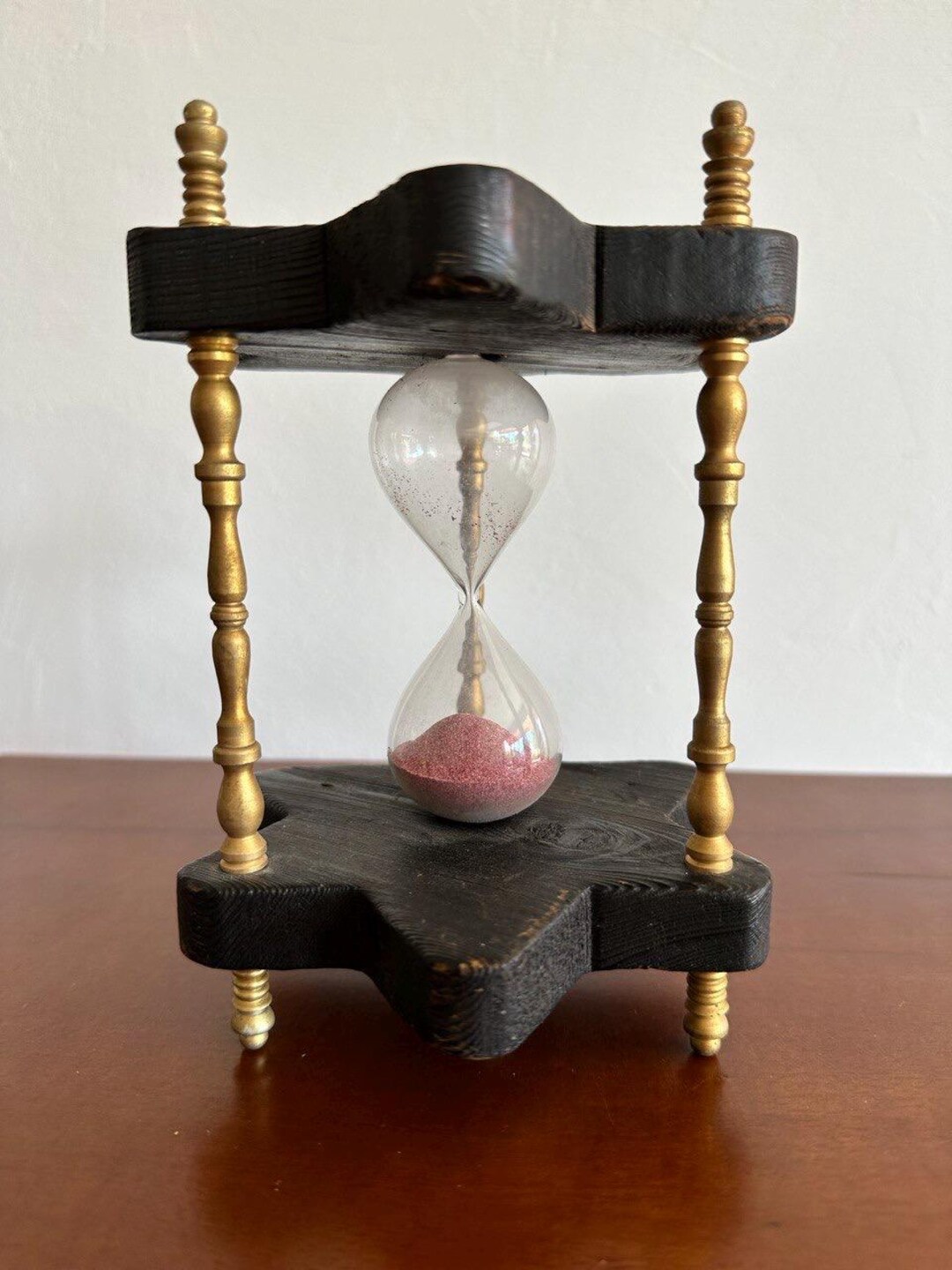 Vintage Wooden Sand Timer Hourglass/sand Clock With Signs of the Zodiac ...
