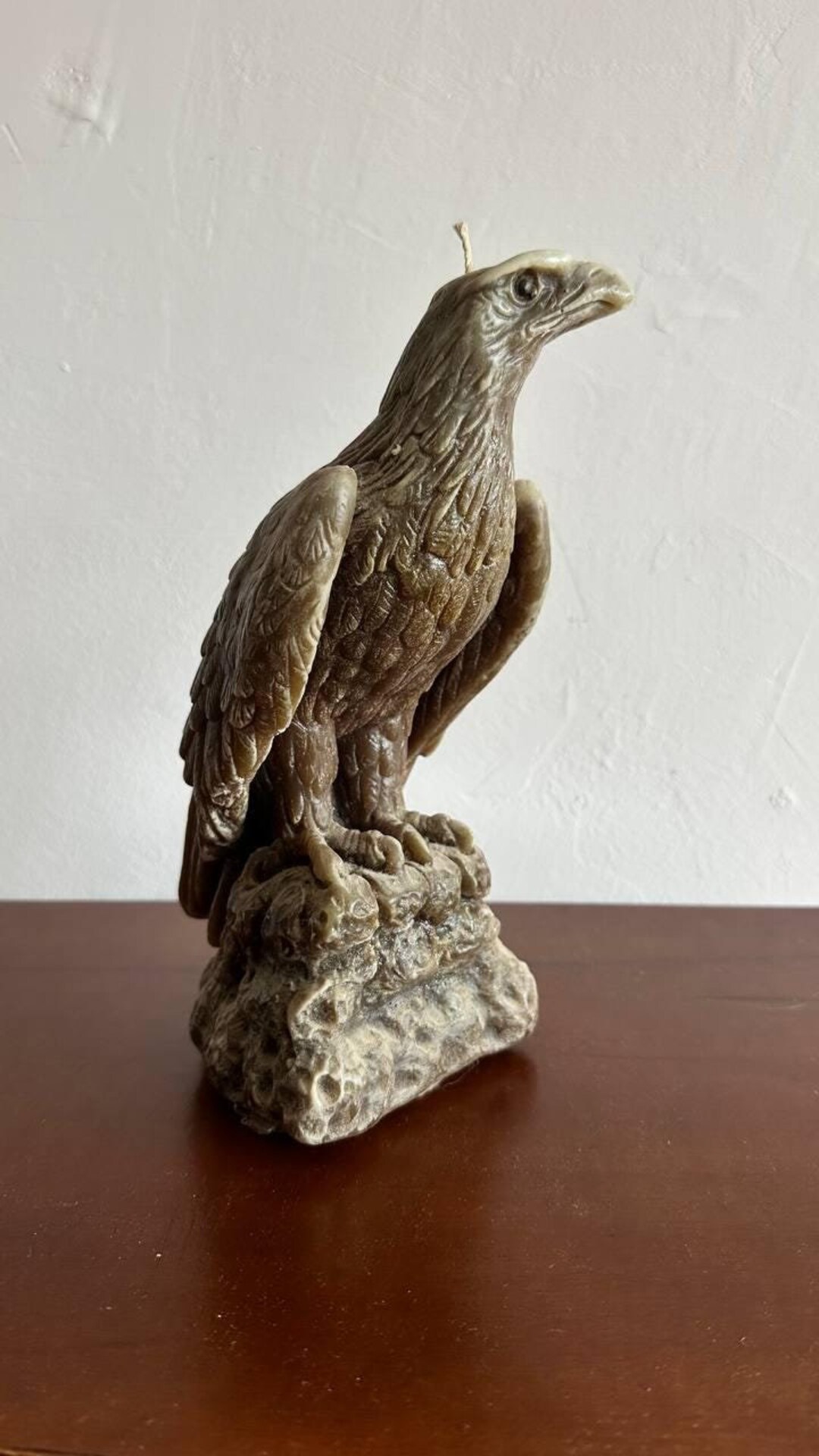 Vintage Bird Sculpture Candle Hand Crafted Eagle Candle 1960's Mid ...