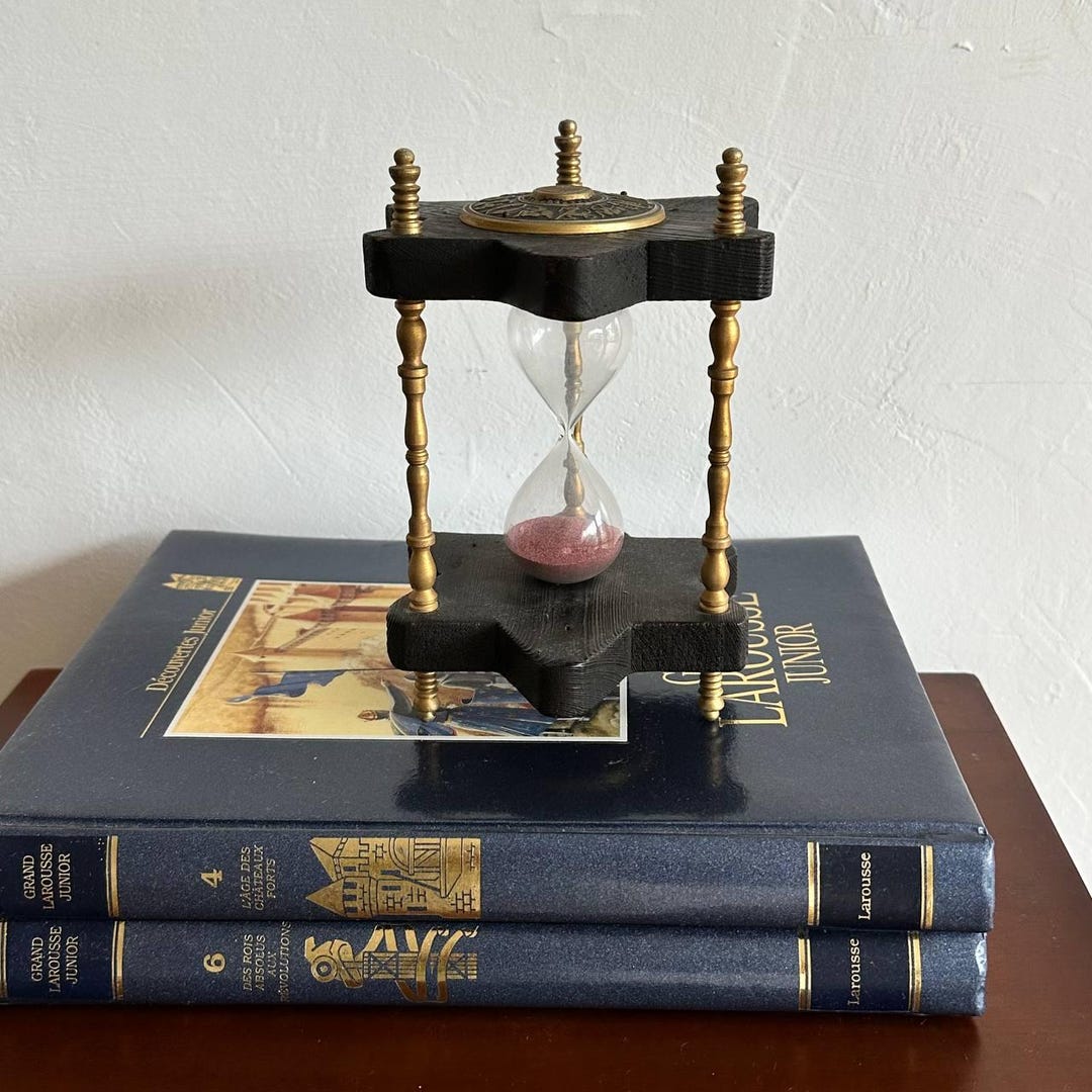 Vintage Unique Hourglass, Antique, Brass Hour Glass, French Antique ...