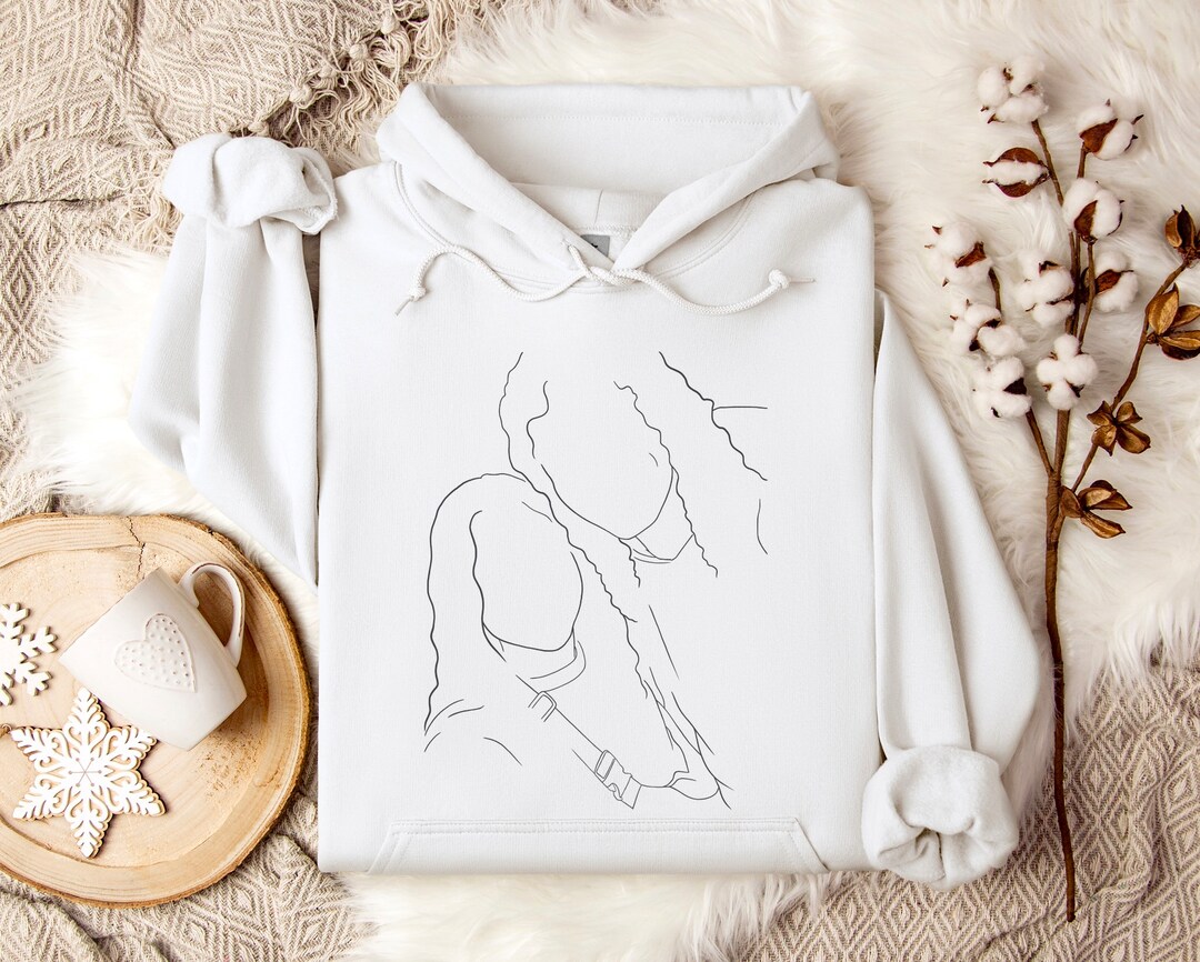 Personalized Hoodie: Line Drawing - Etsy