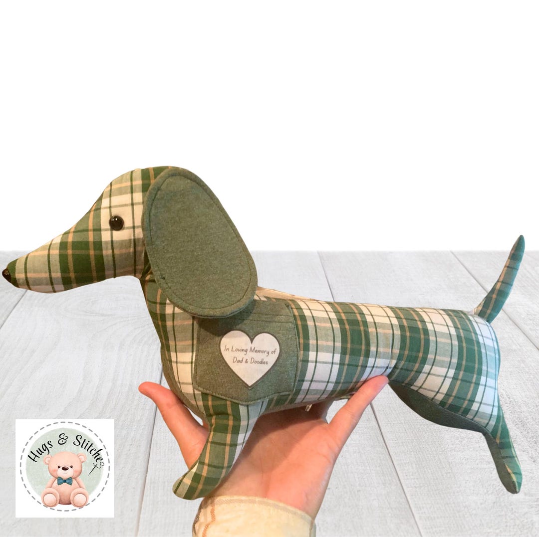 Memory Dachshund Dog Custom Handmade From a Loved One's Clothes - Etsy