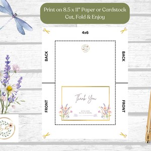 Printable Custom Spring Thank You Card Personalized Gift for Her - Etsy