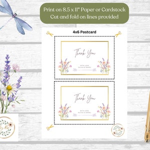 Printable Custom Spring Thank You Card Personalized Gift for Her - Etsy