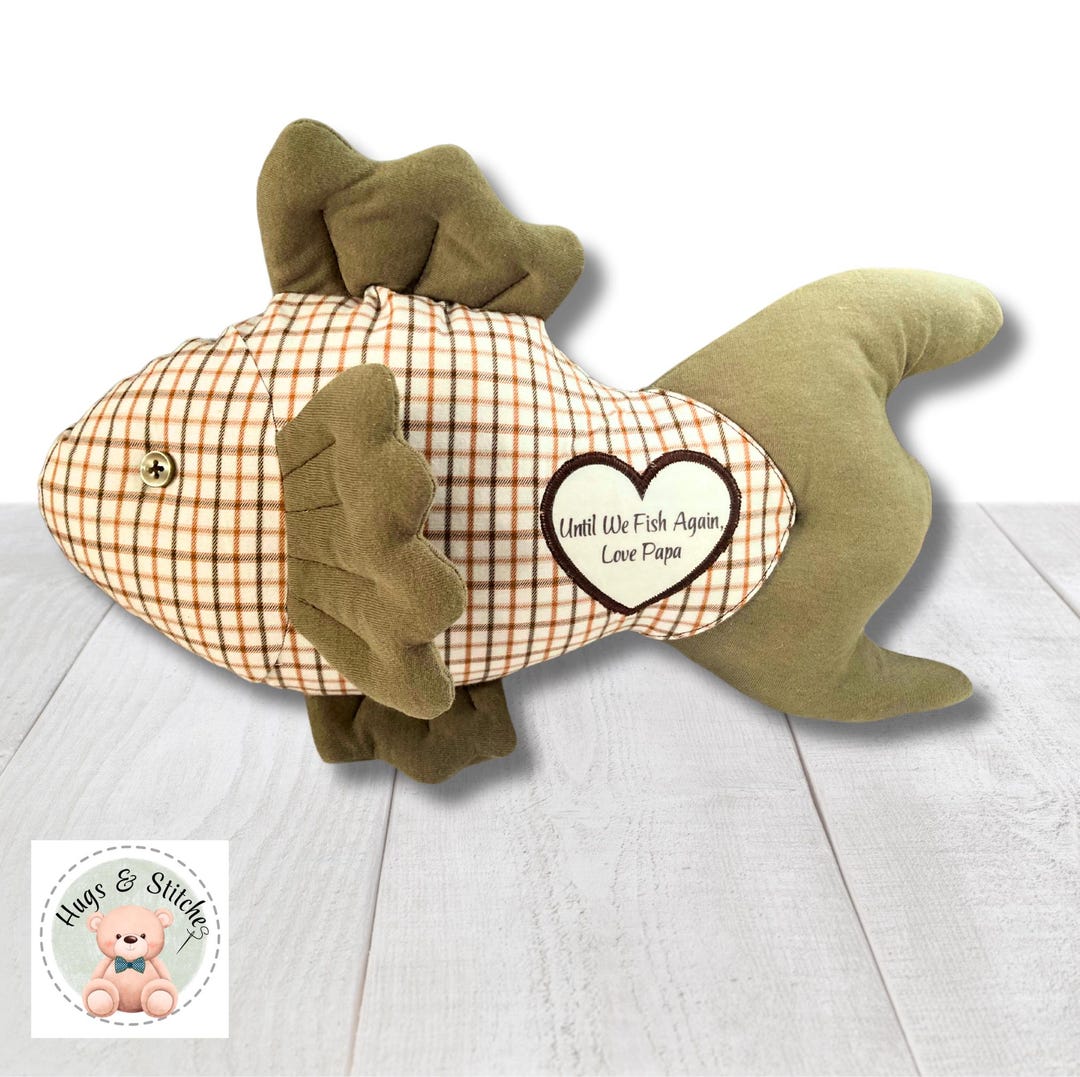 Memory Fish Pillow Handmade From a Loved One’s Clothes- 14” Long - Etsy