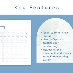 Korean Alphabet Writing Practice Sheets Printable PDF Language Learning ...