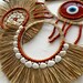 Raffia Decor Raffia Mirror Decor Raffia Sea Shell Raffia Wall Decor Natural Raffia Wall Hanging ...