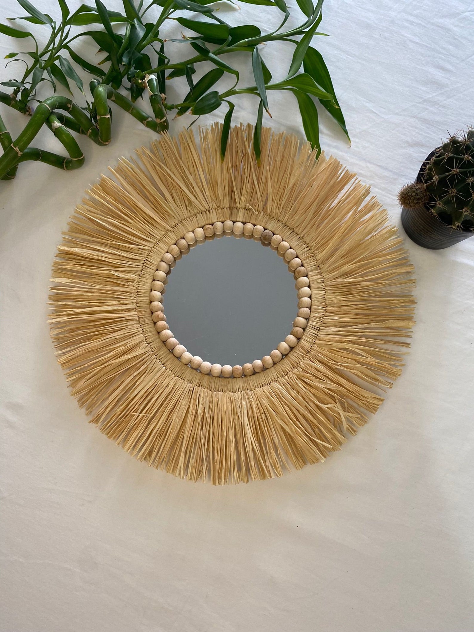 Natural Raffia Wall Hanging Set, Boho Wall Decor, Bohemian Wall Art ...