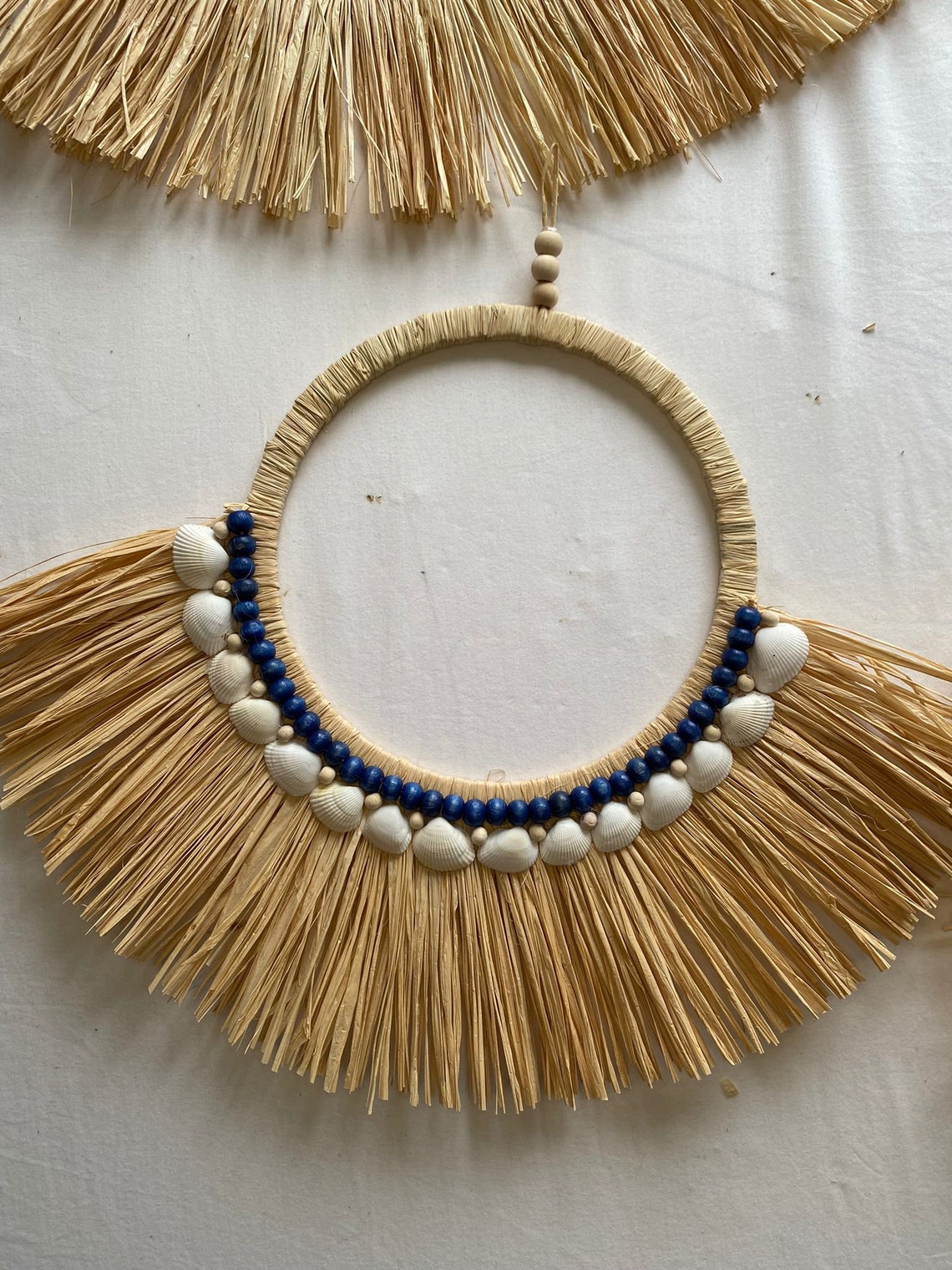 Raffia Wall Decor Raffia Mirror Decor Raffia Devil Eyes Raffia Bead ...