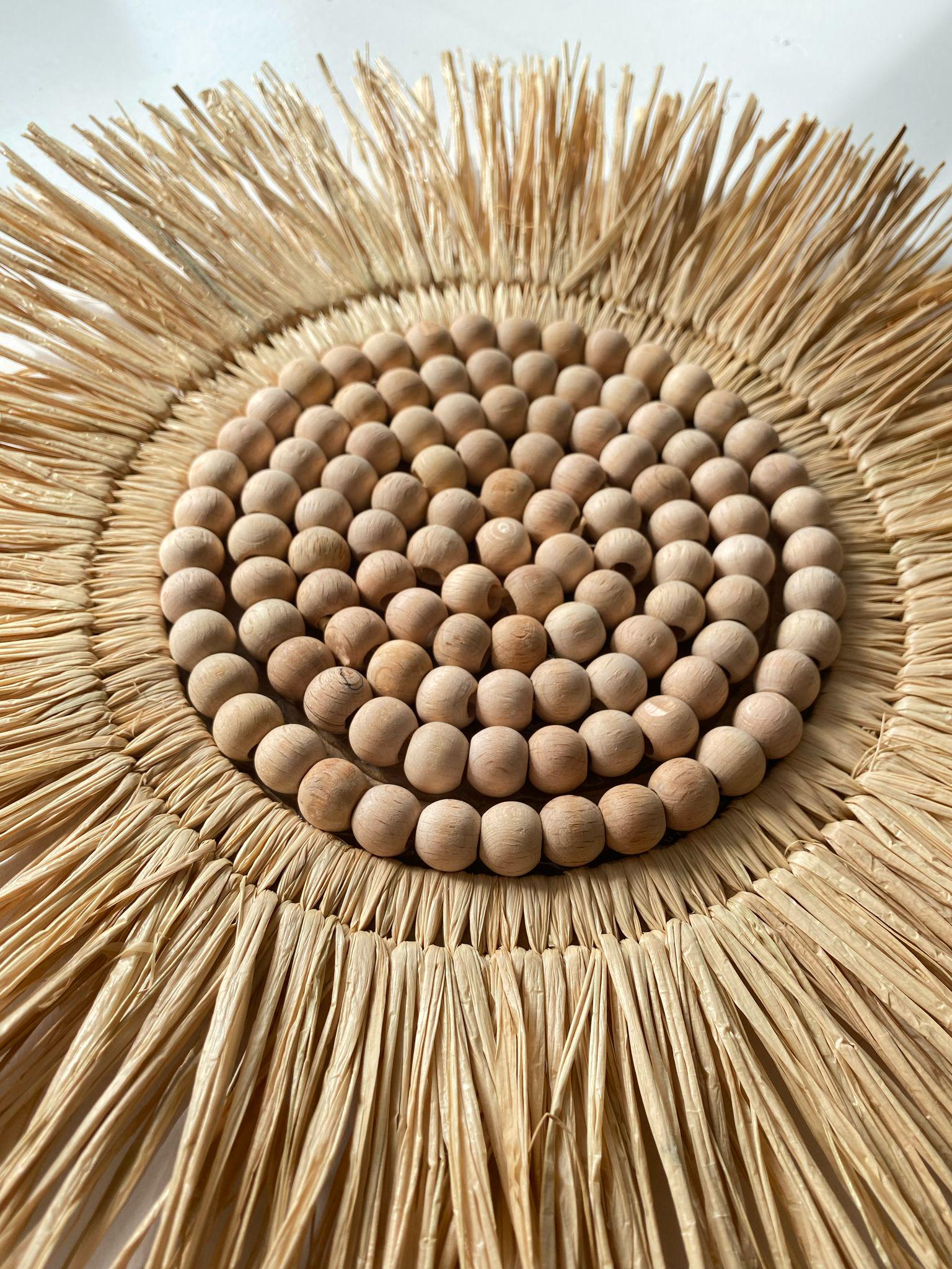 Raffia Decor Raffia Mirror Decor Raffia Sea Shell Raffia Gift Natural ...