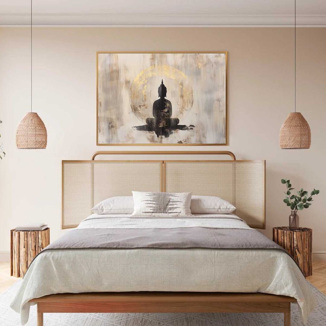 Buddha Wall Art Aesthetic Japandi Wall Art Bedroom Decor Painting ...