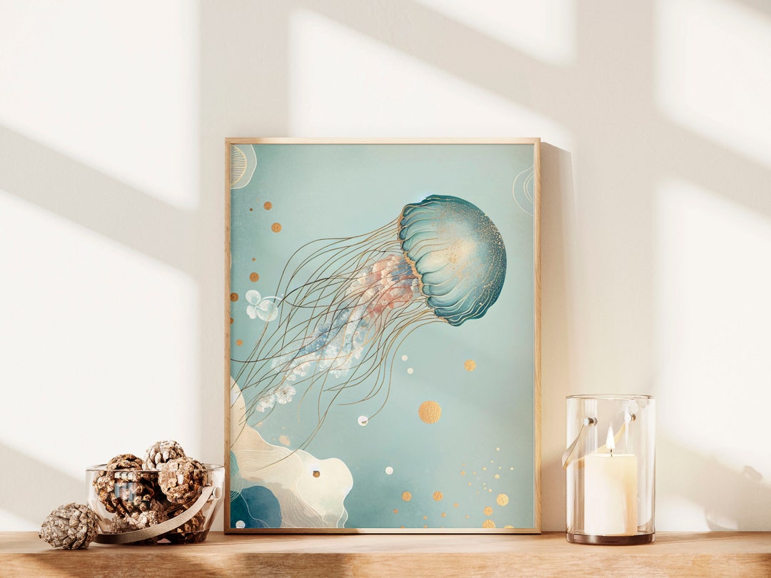 Trending Jellyfish Printable Wall Art Painting Ocean Inspired Style ...