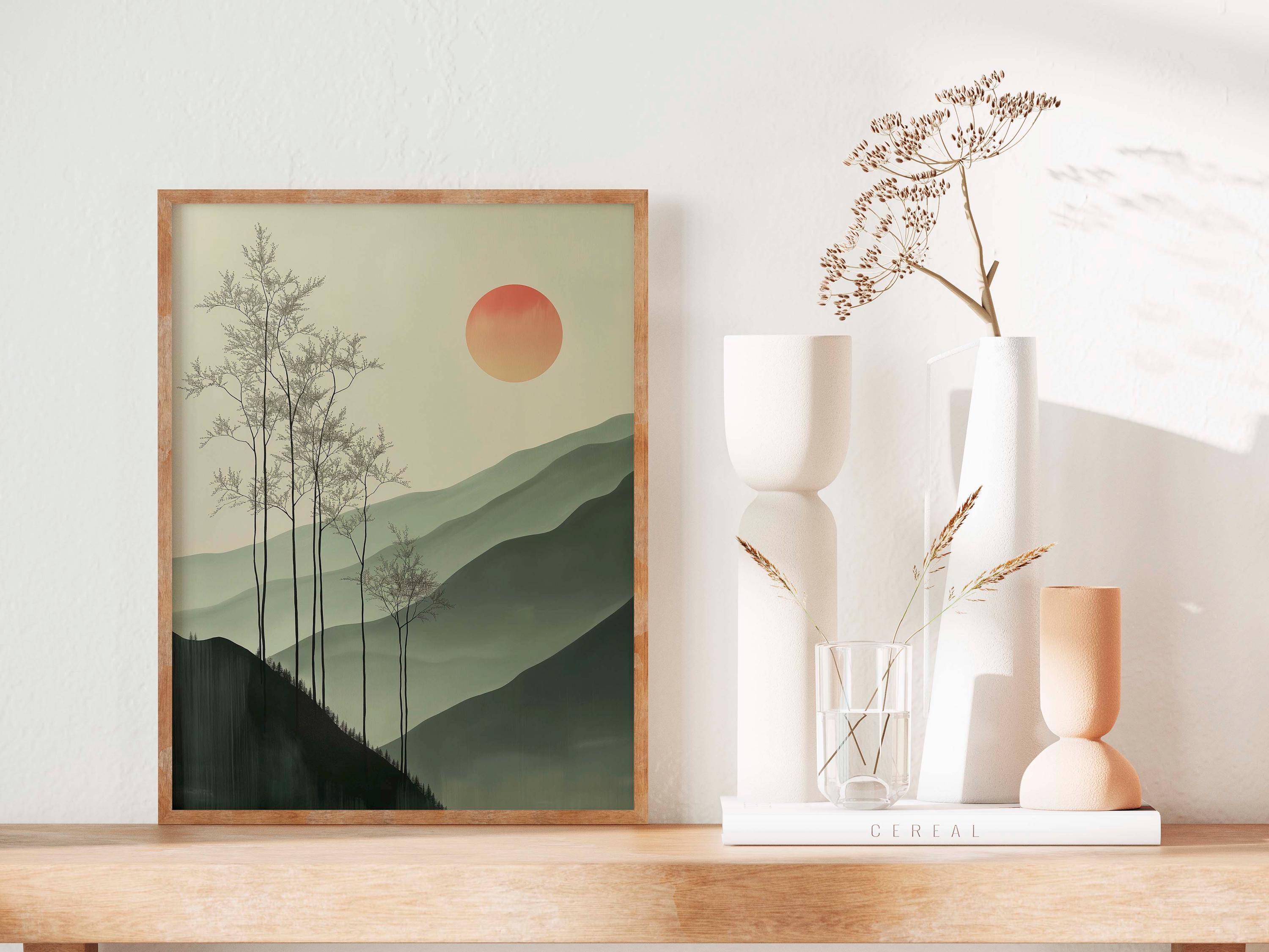Aesthetic Sage Green Japandi Wall Art Instant Download Print Art Living ...