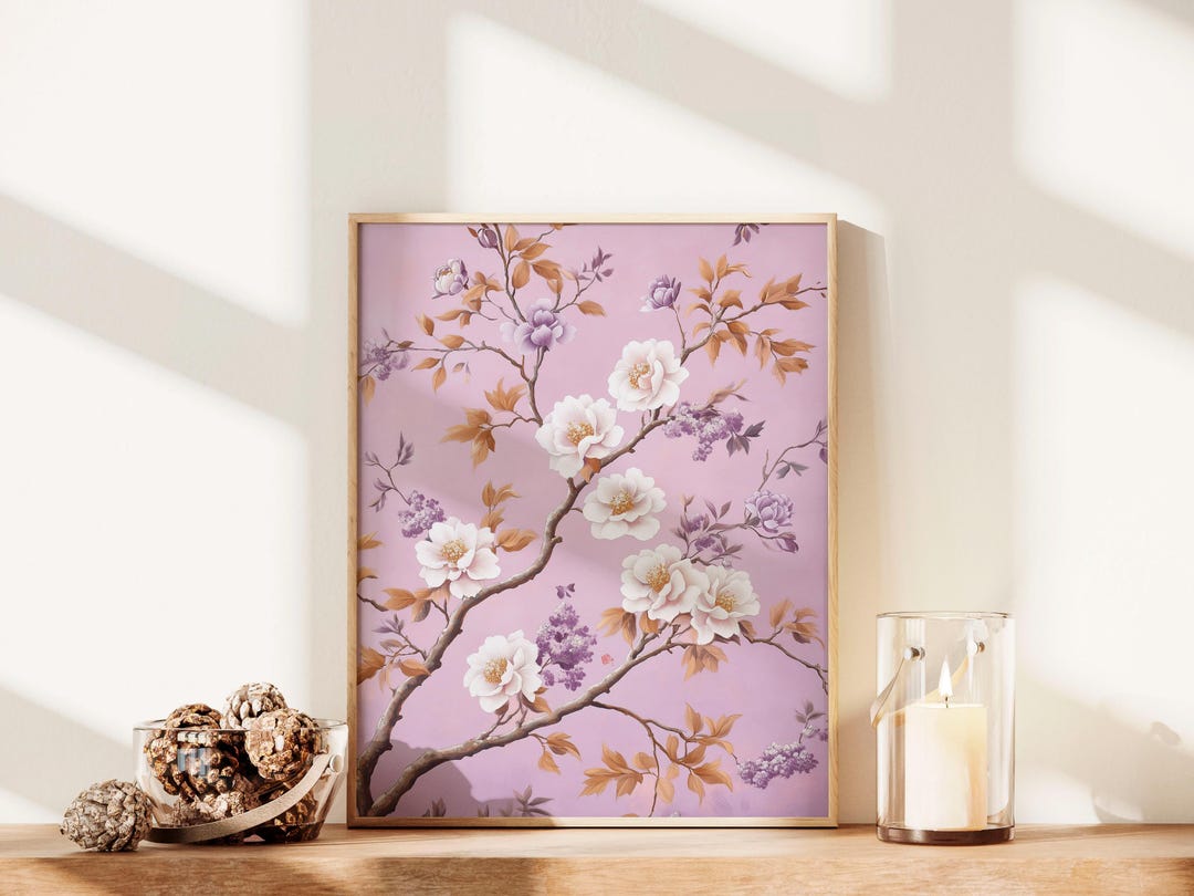 Coquette Room Decor Chinoiserie French Shack Lilac Wall Art Gallery ...