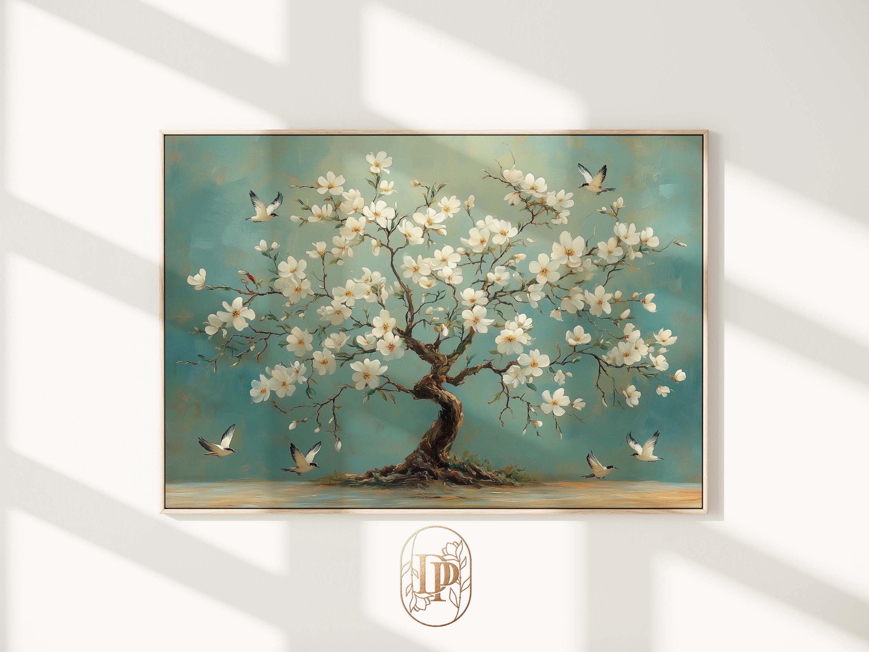 Aesthetic Sage Green Tree of Life Japandi Wall Art Living Room Decor ...