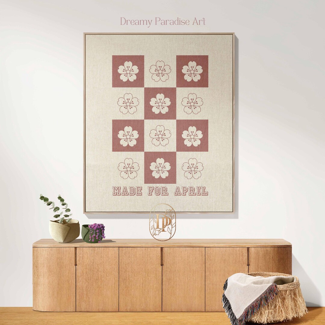 Custom Wide Large Cherry Blossom Japandi Tapestry Woven Blanket Boho ...