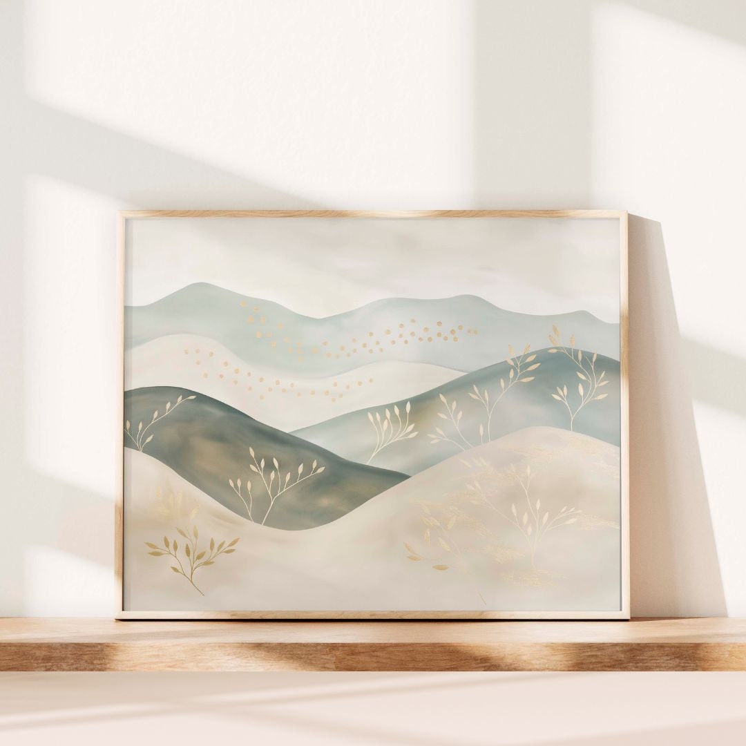 Aesthetic Sage Green Japandi Wall Art Instant Download Print Art Living ...