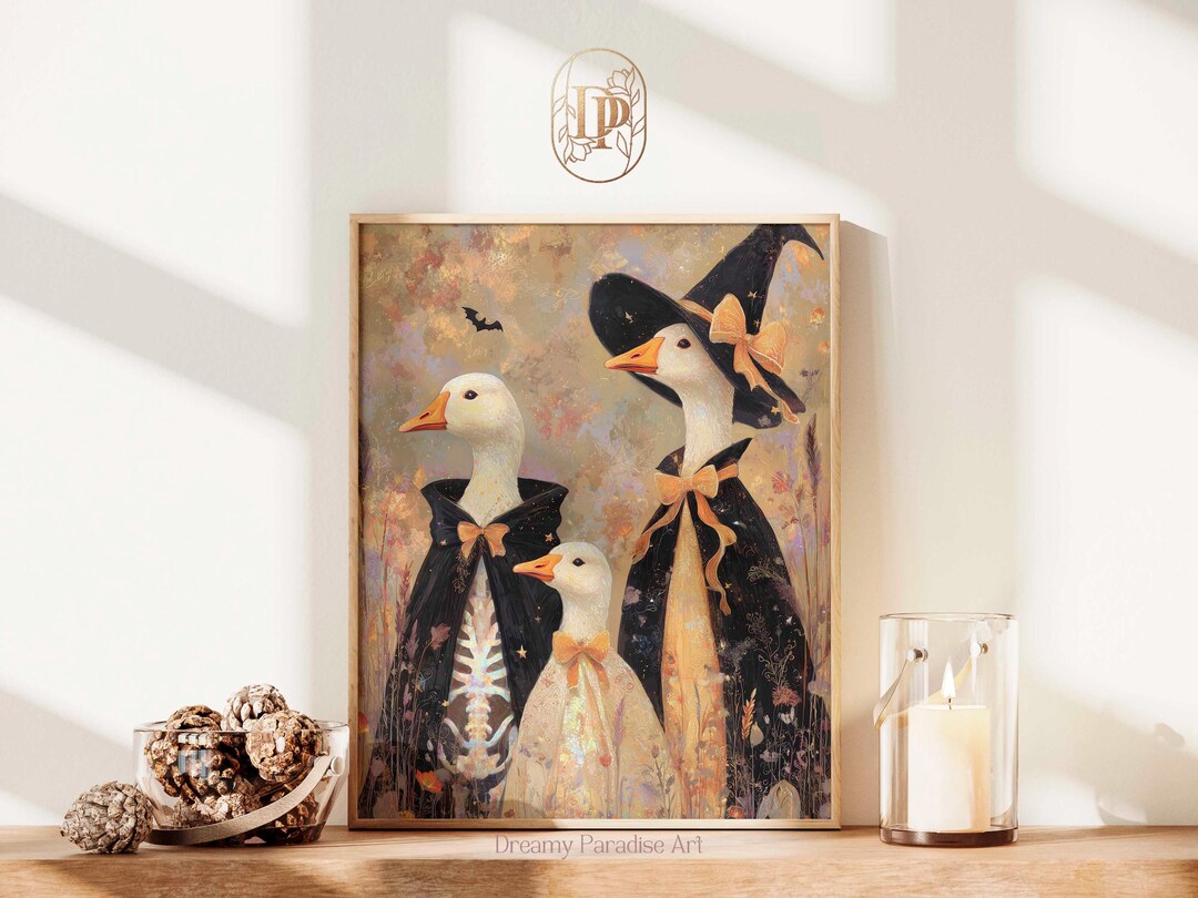 Goose Halloween Wall Art Printable Digital Download Witchy Silly Goose ...