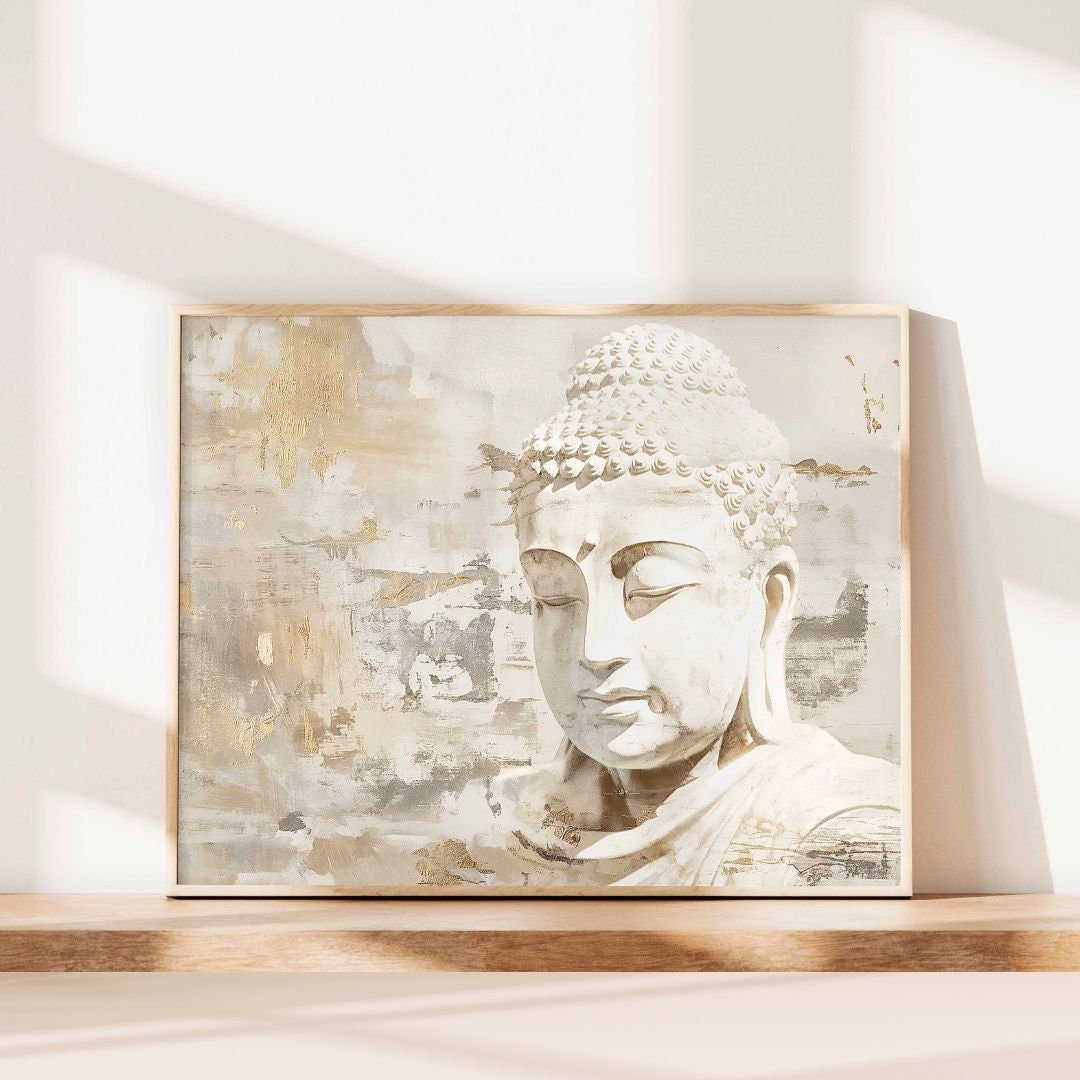 Buddha Wall Art Aesthetic Japandi Wall Art Bedroom Decor Painting ...