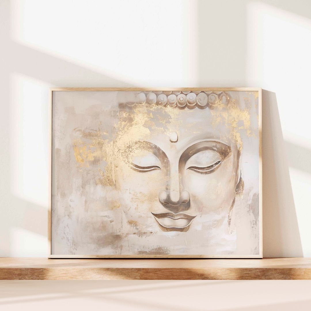 Buddha Wall Art Aesthetic Japandi Wall Art Bedroom Decor Painting ...