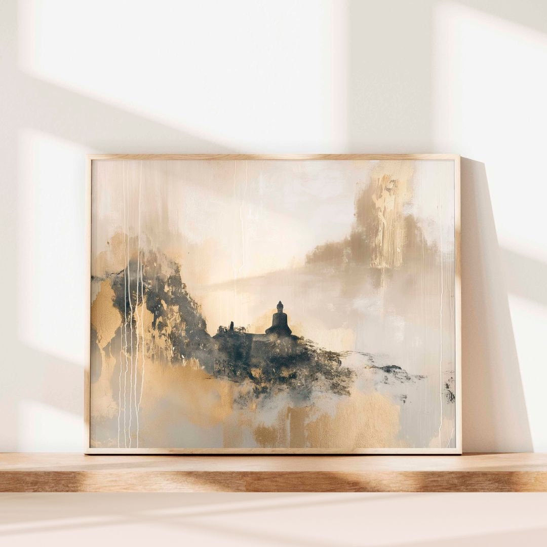 Buddha Wall Art Aesthetic Japandi Wall Art Bedroom Decor Painting ...