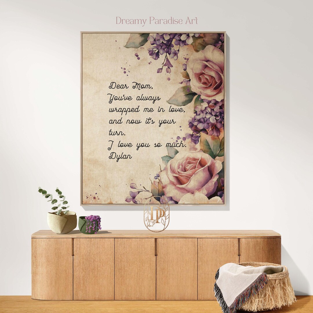 Custom Tapestry Junk Paper Vintage Letter for Mom Woven Blanket ...