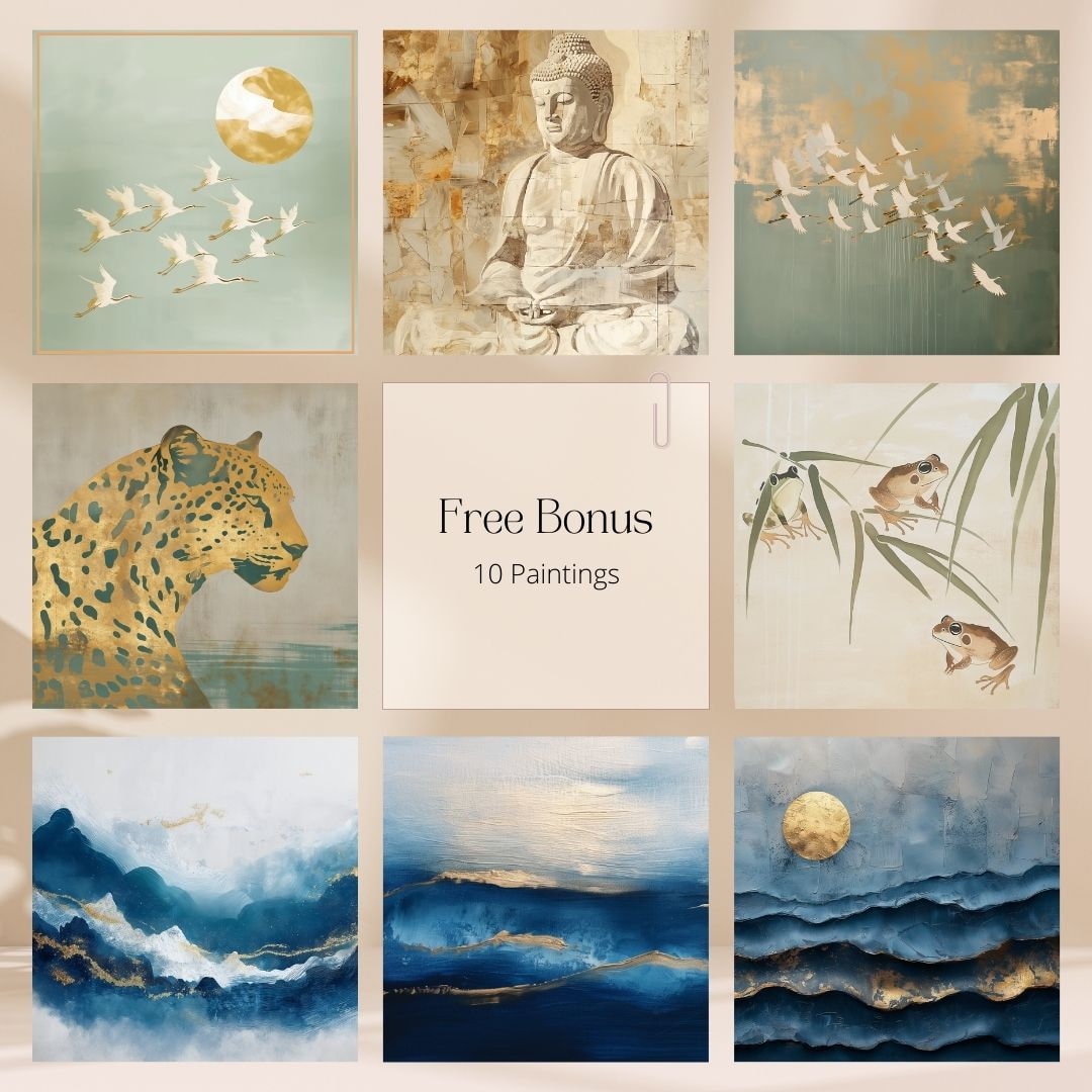 Aesthetic Sage Green Frog Japandi Wall Art Instant Download Print Art ...