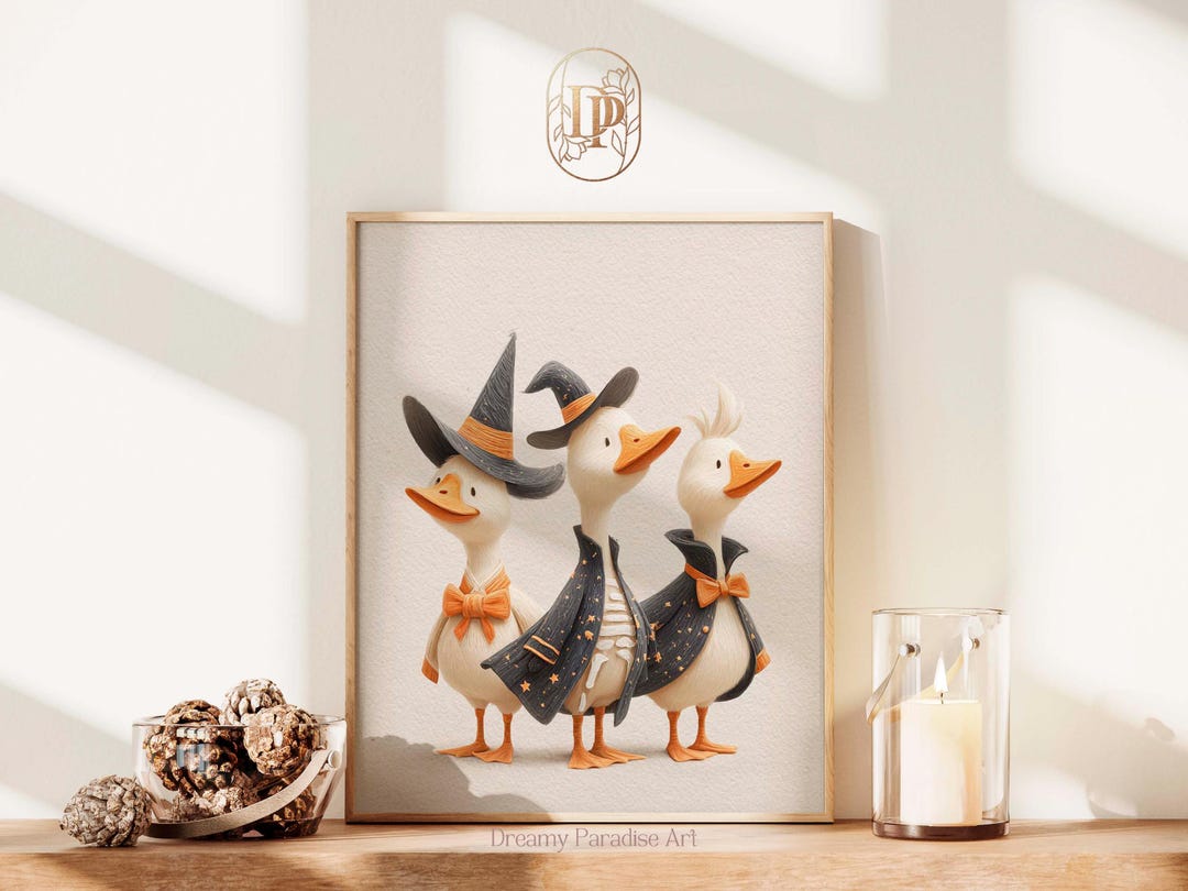 Goose Halloween Wall Art Printable Digital Download Witchy Silly Goose ...