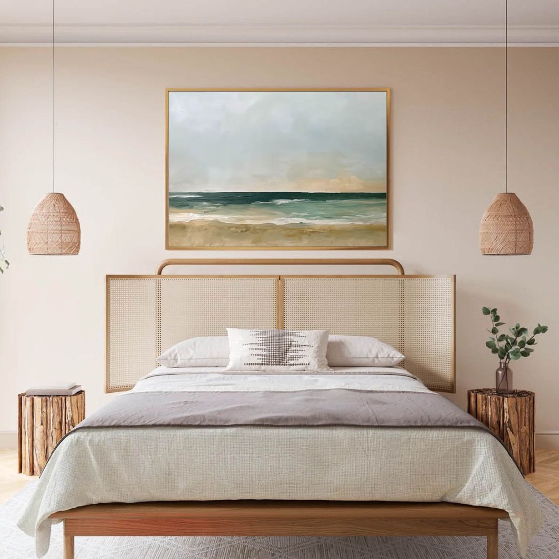 Aesthetic Sage Green Sea Japandi Wall Art Instant Download Print Art ...